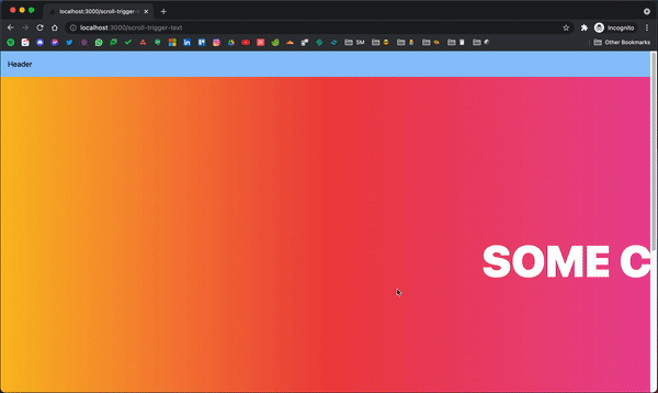 How to create scroll triggered moving text with React & GSAP | stefans.dev How to create scroll triggered moving text with React & GSAP | stefans.dev